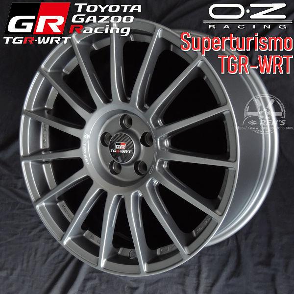 送料無料GR86 86 専用サイズOZレーシング × TOYOTA GAZOO Racingスーパーツーリズモ TGR-WRTラリーグラファイト18inch 8.0J +45 PCD100-5Hアルミホイール4本セット