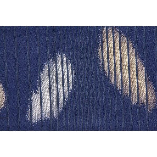 紺地（青色）　金銀　ぼかし　縦縞