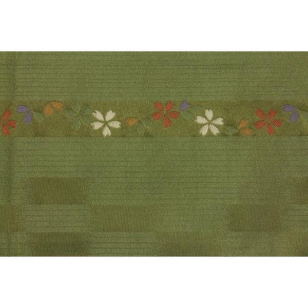 黄緑色　桜　横縞（ストライプ）