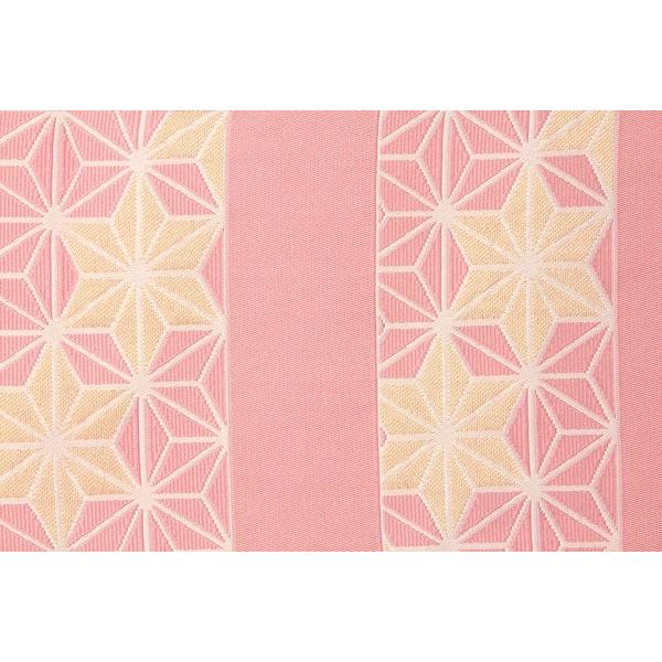 ピンク地　麻葉文　縞