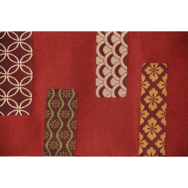 赤色地　短冊文　七宝　立涌　青海　花菱