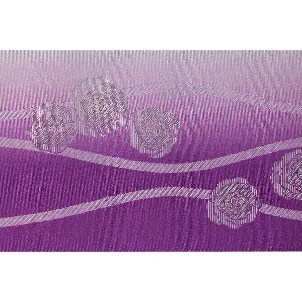 【夏物・浴衣用】<br>紫　バラ　立涌 ラメ　文庫結び