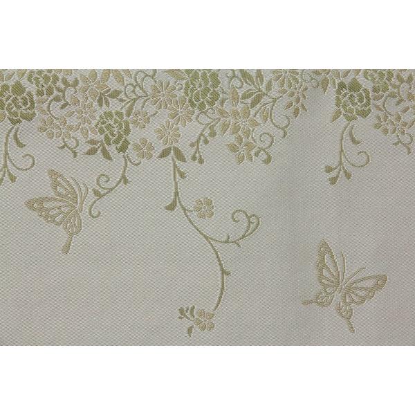 白地　蝶々（ちょうちょう）　バラ（薔薇）