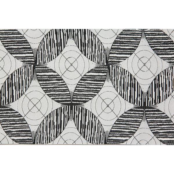 白地　黒　七宝柄