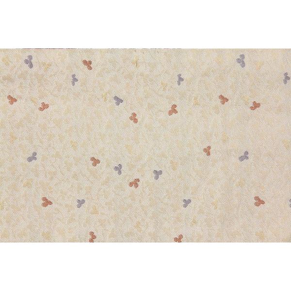 白色地　クリーム色　オフホワイト　三つ葉