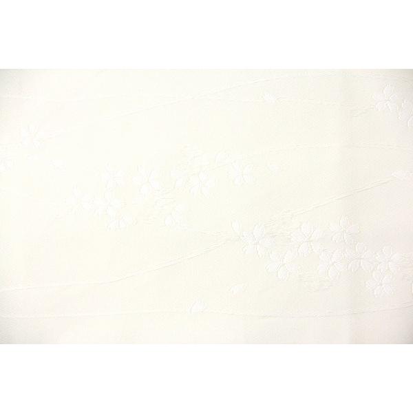 【夏物・浴衣用　単衣用】<br>白　小桜　波文