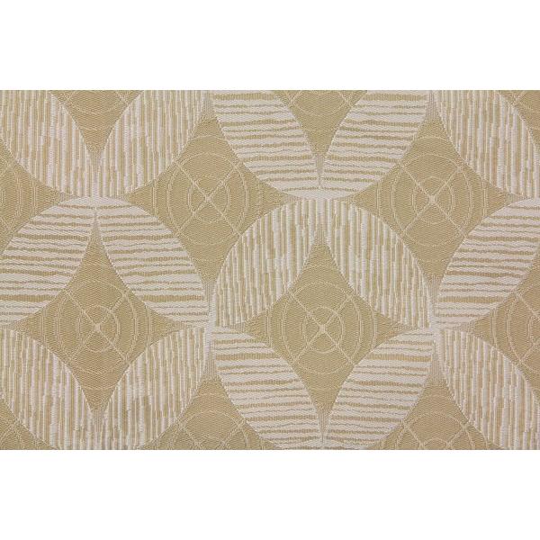 ベージュ色　黄色　七宝柄