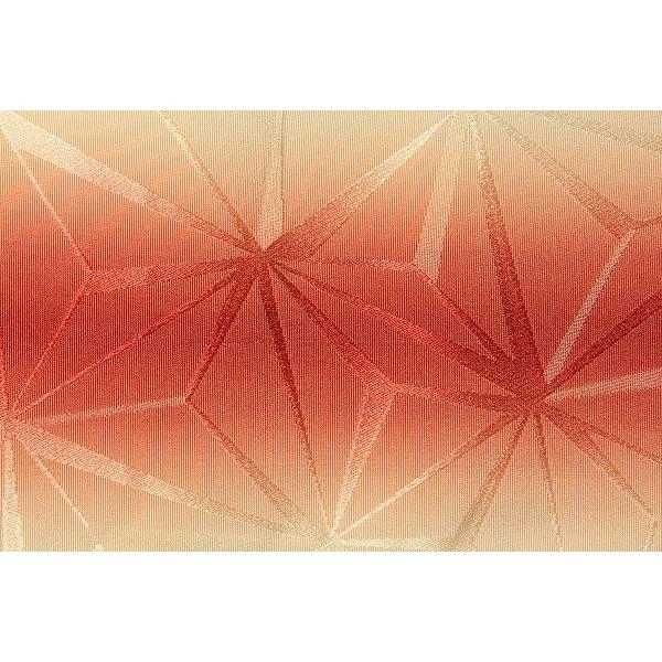 オレンジ色　グラデーション　麻葉アレンジ文　ダイヤ柄