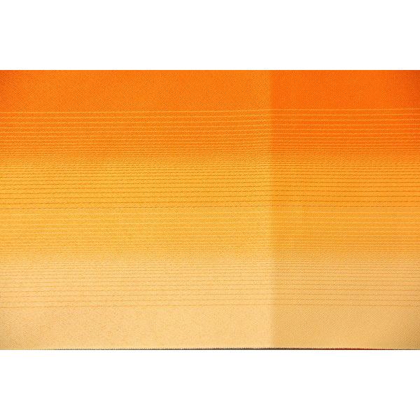 【夏物・浴衣用】<br>オレンジ色　横縞　グラデーション