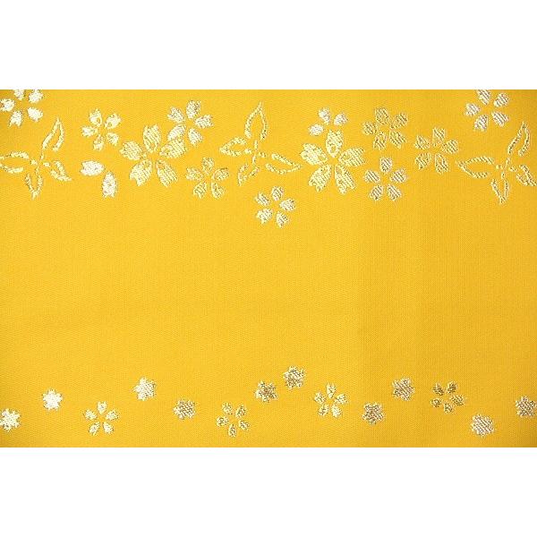 【夏物・浴衣用】<br>黄色　サクラ　蝶々　ラメ