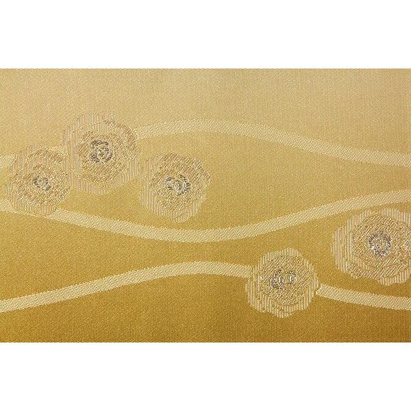 【夏物・浴衣用】<br>黄色　バラ　立涌 ラメ　文庫結び