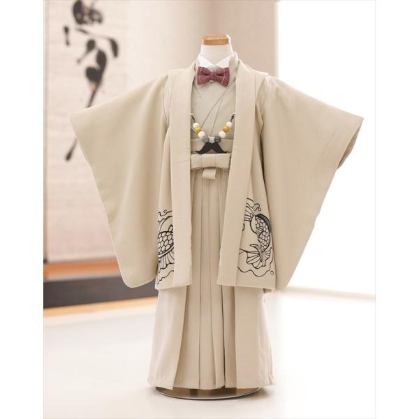 3歳 男の子 七五三 レンタル d3236 男 七五三 着物レンタル 2way フルセット おしゃれ かっこいい 753レンタル 蝶ネクタイ 貸衣装 子供着物 三歳 羽織 袴 人気 フォトブック 往復送料無料「SABINUKI」 ベージュに...