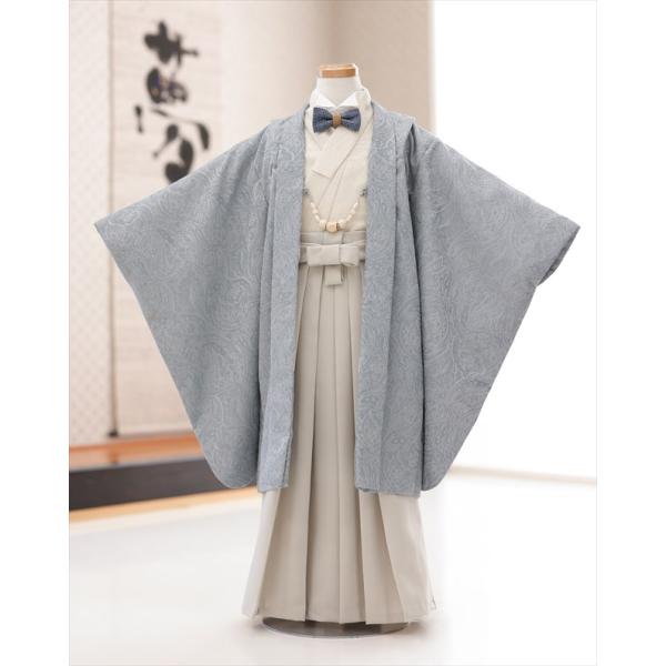 5歳 男の子 七五三レンタル 着物レンタル d4291-3 「100cm〜110cm」 753セット ３歳 ４歳 貸衣装 人気 子供着物 七草祝い 卒園式 かっこいい レトロ モダン 往復送料無料「Natsural」くすみブルーにシンプルモ...