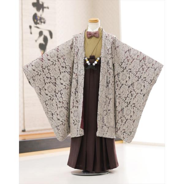 6歳〜8歳 男の子 着物レンタル d6127 和洋2way 蝶ネクタイ 大きめ5歳 7歳前後男児《身長約125cm前後》貸衣装 結婚式 卒園式 七草祝い おしゃれ 人気 かわいい 子供用 発表会 往復送料無料「SABINUKI」ブランド ワ...