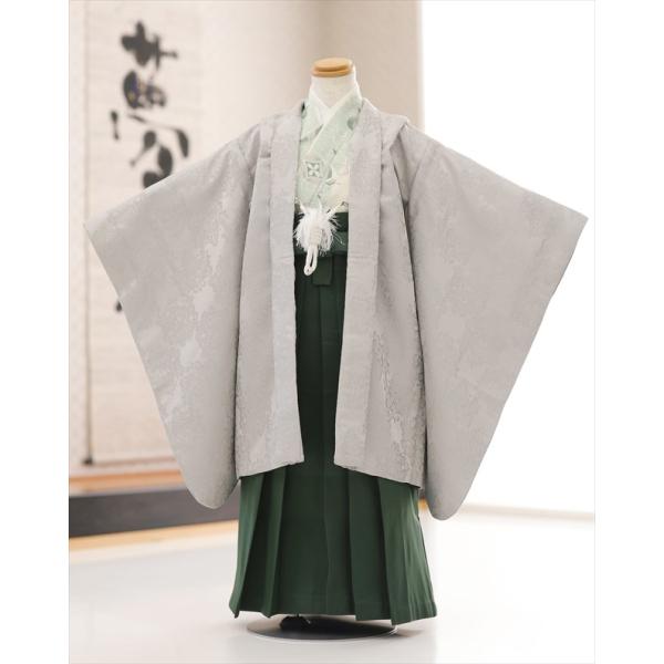 6歳〜8歳 7歳 男の子 着物レンタル 大きめ５歳 袴レンタル d6136 レンタル着物 身長125cm前後 貸衣装 結婚式 卒園式 七草 イベント 子供用 発表会 往復送料無料 「おりびと」ブランド スタイリッシュモダングレー【サイズ】身...