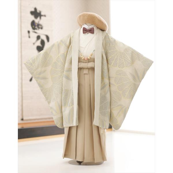 6歳〜8歳 男の子 着物レンタル d6138 和洋2way 蝶ネクタイ 大きめ5歳 7歳前後男児《身長約125cm前後》貸衣装 おしゃれ 人気 かわいい 子供用 往復送料無料「CocoWarabe」 ベージュゴールド吉祥モダン【サイズ】身長...