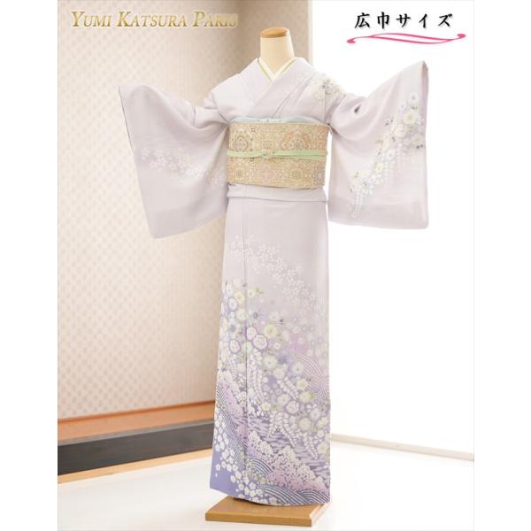大きいサイズ 訪問着レンタル hh1657 フルセット レンタル訪問着 着物レンタル 結婚式 お宮参り 七五三 貸衣装 お茶会 入学式 卒業式 卒園式 正絹 広巾 LLサイズ ママ 母親 高級 往復送料無料「桂由美」ブランド 紫慶絞り辻が花...