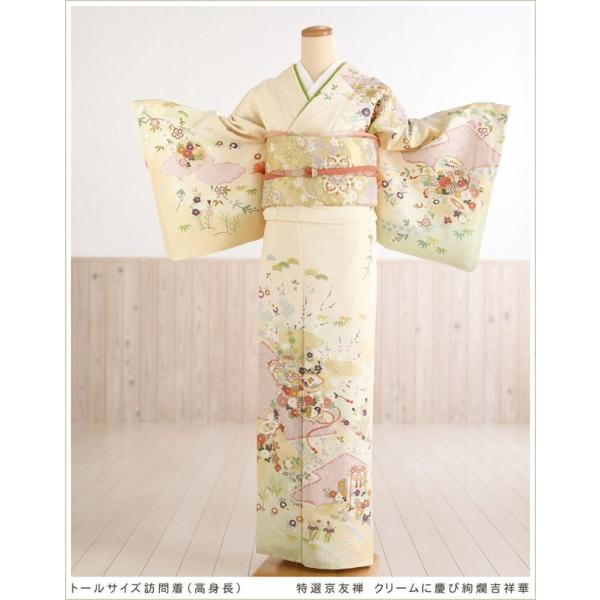 トールサイズ 訪問着レンタル 高身長 卒業式 母 着物 入学式 ママ 粋な着物レンタル フルセット 訪問着 お宮参り 貸衣装 kimono 卒園式 結婚式 七五三 母親 正月 お茶 着物レンタル 往復送料無料 hw1409 特選京友禅 クリ...