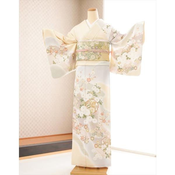 訪問着レンタル 卒業式 母 入学式 ママ 着物レンタル フルセット 貸衣装 kimono レディース 往復送料無料 hw1664 京友禅 上品なクリームぼかし慶麗華【サイズ】対応身長…152cm〜168m位洋服サイズ…13号まで【素　材】表...