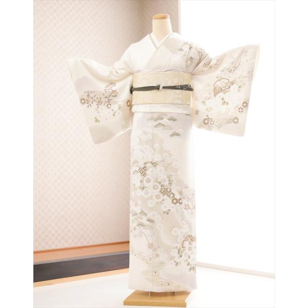 訪問着レンタル 卒業式 母 入学式 ママ 着物レンタル フルセット 貸衣装 kimono レディース 往復送料無料 hw1668 京友禅 上品なアイボリー吉祥慶扇華【サイズ】対応身長…152cm〜168m位洋服サイズ…13号まで【素　材】表...