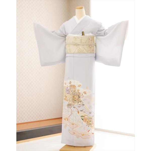 色留袖レンタル it255 色留袖レンタル 結婚式 着物レンタル 色留袖 食事会 表彰式 色留め袖 三つ紋 親族 姉 祖母 式典 人気 正絹 往復送料無料 淡い水色に古典吉祥の貝桶慶華【サイズ】身長…152cm〜168cm位洋服サイズ…13...