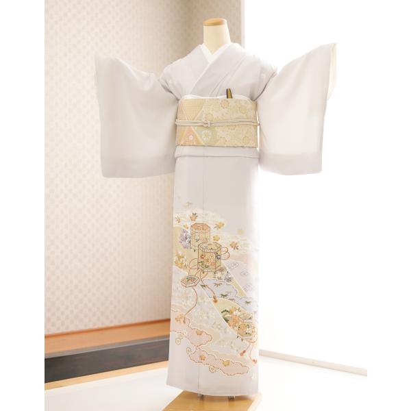 色留袖レンタル it256 色留袖レンタル 結婚式 着物レンタル 色留袖 食事会 表彰式 色留め袖 三つ紋 親族 姉 祖母 式典 人気 正絹 往復送料無料 くすみグレーに古典吉祥の貝桶慶華【サイズ】身長…152cm〜168cm位洋服サイズ…...