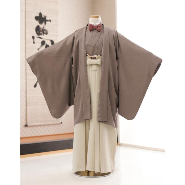 小学校卒業式 男 袴レンタル 小学生 jmo103 ジュニア着物 紋付袴レンタル 紋付きフルセット 羽織袴 袴 男性着物 １２歳前後 十三参り 結婚式 おしゃれ かっこいい イベント 和服 往復送料無料 スタイリッシュブラウン×シンプルモダ...