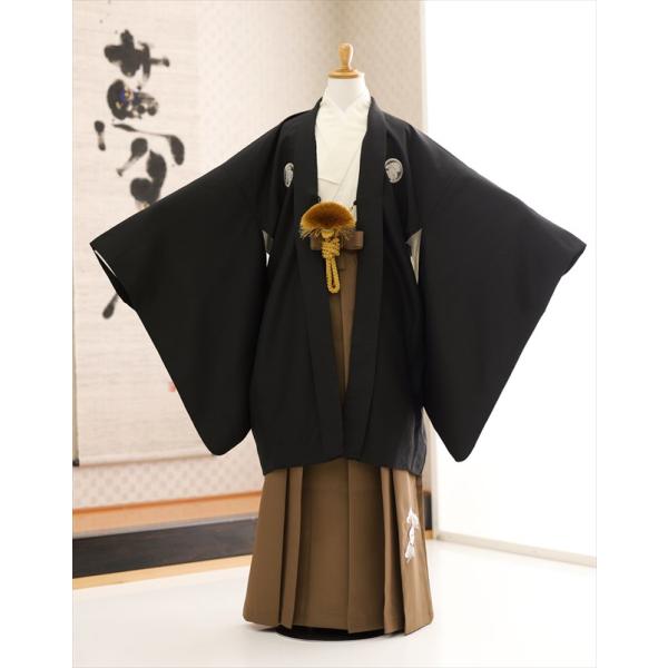 卒業式 袴レンタル 小学校 男 ジュニア jmo118 小学生 紋付袴レンタル フルセット 羽織袴 袴 男性着物レンタル １２歳 十三参り 小学校卒業式 結婚式 約145cm〜155cm イベント 和服 往復送料無料 シンプルモダンな黒羽織...