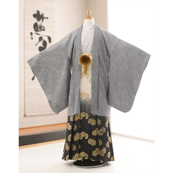 卒業式 袴レンタル 小学校 男の子 ジュニア jmo135 最高級プレミアム 正絹 小学生 羽織袴レンタル フルセット 男性着物 １２歳 十三参り 145cm〜155cm イベント 和服 往復送料無料「特選京友禅」紺地総絞り無地モダン【サイ...