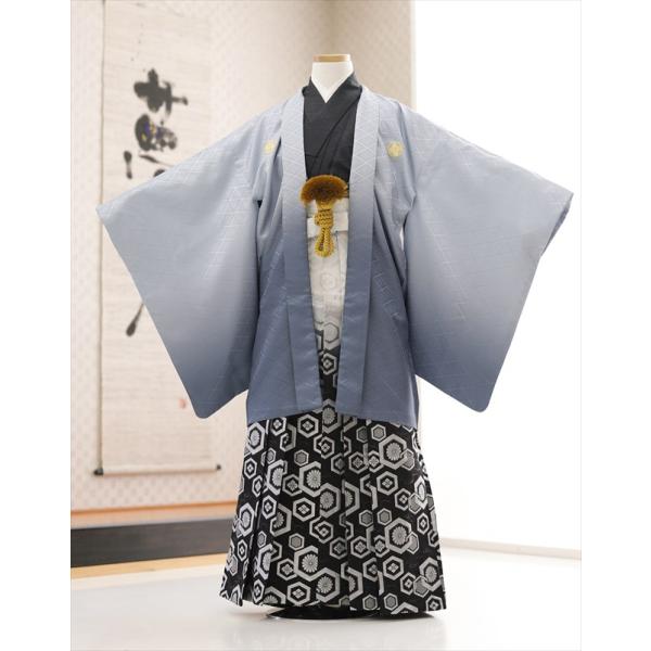 卒業式 袴レンタル 小学校 男 ジュニア jmo149 小学生 紋付袴レンタル フルセット 羽織袴 袴 男性着物レンタル １２歳 十三参り 小学校卒業式 結婚式 Sサイズ 150cm 155cm イベント 和服 往復送料無料「グレーぼかし×...