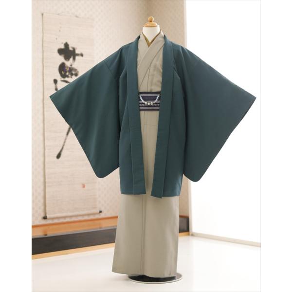 小学校卒業式 着流しレンタル 男の子 ジュニア着物 k-jmo002 おしゃれ かっこいい 小学生 フルセット 男性着物レンタル １２歳 十三参り Sサイズ 150cm 155cm イベント 和服 往復送料無料「モスグリーンにスタイリッシュ...