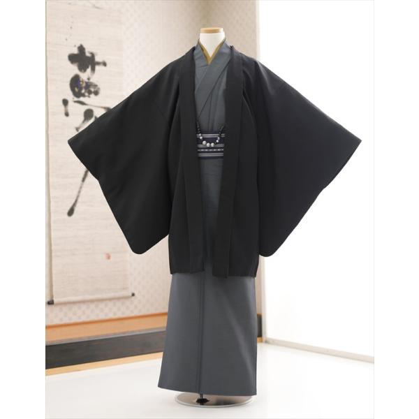 小学校卒業式 着流しレンタル 男の子 ジュニア着物 k-jmo003 おしゃれ かっこいい 小学生 フルセット 男性着物レンタル １２歳 十三参り Sサイズ 150cm 155cm イベント 和服 往復送料無料「黒地にスタイリッシュモダン」...