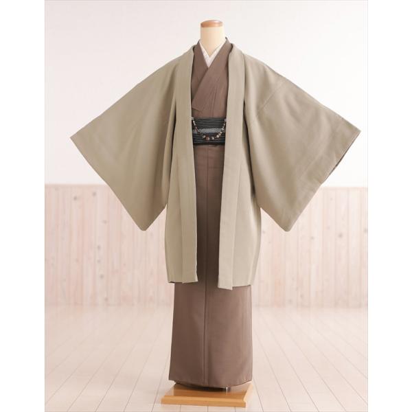 着物レンタル 男 kmo007s メンズ着物 男性着物レンタル かんたん着付け ワンタッチ着付け 着流し 羽織 kimono 正月 1月 イベント 和服 人気 2026 kimono スタイリッシュグリーンベージュに無地モダン 往復送料無料...