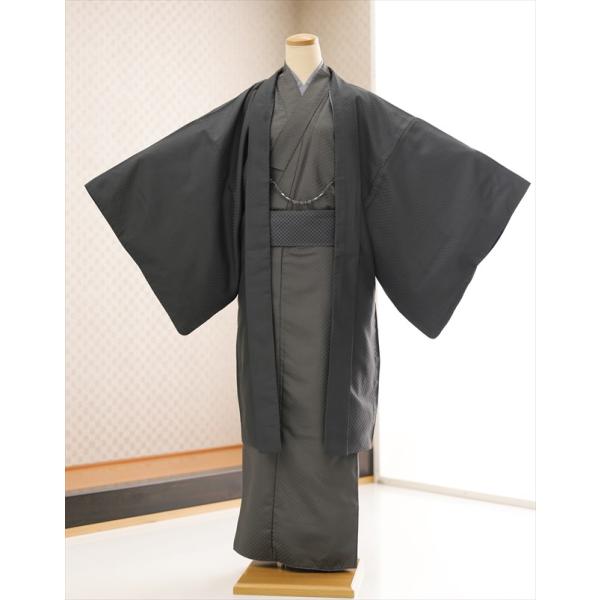 着物レンタル 男 kmo016 メンズ着物 男性着物レンタル かんたん着付け ワンタッチ着付け 着流し 町歩き 七五三のパパ 父親 羽織 kimono 二次会 イベント 和服 人気 スチールグレー×スタイリッシュモダン【身　長】160cm〜...