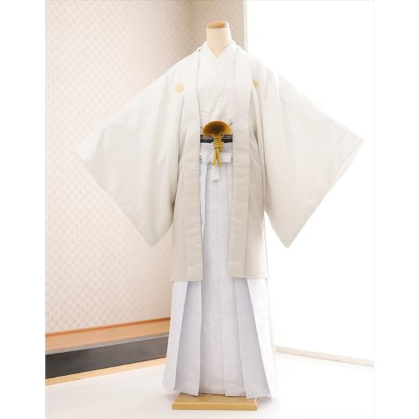 卒業式 結婚式 紋付袴レンタル mo269 フルセット 羽織袴 メンズ 着物レンタル かっこいい おしゃれ モダン 袴レンタル 男性着物 貸衣装 kimono 二次会 前撮り イベント 和服 往復送料無料 クリームぼかし×白銀吉祥文様高級袴...