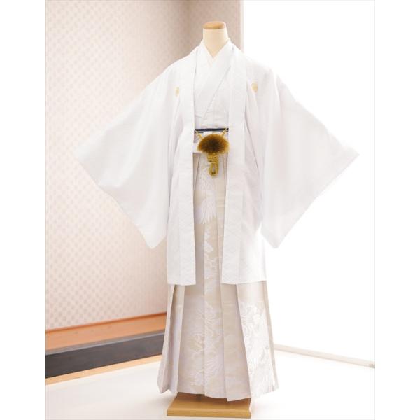 卒業式 結婚式 紋付袴レンタル mo270 フルセット 羽織袴 メンズ 着物レンタル かっこいい おしゃれ モダン 袴レンタル 男性着物 貸衣装 kimono 二次会 前撮り イベント 和服 往復送料無料 白地に上品な縁起模様高級袴【サイズ...