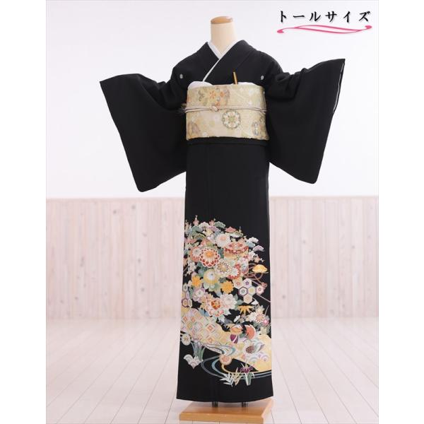 高身長トールサイズ 留袖レンタル ts246 黒留袖レンタル 豪華 留袖セット 170cm前後 フルセット 結婚式 留め袖 母親 着物レンタル チャペル 神前式 高級プレミア 上品 人気 姉 kimono レンタル留袖 tomesode 往...