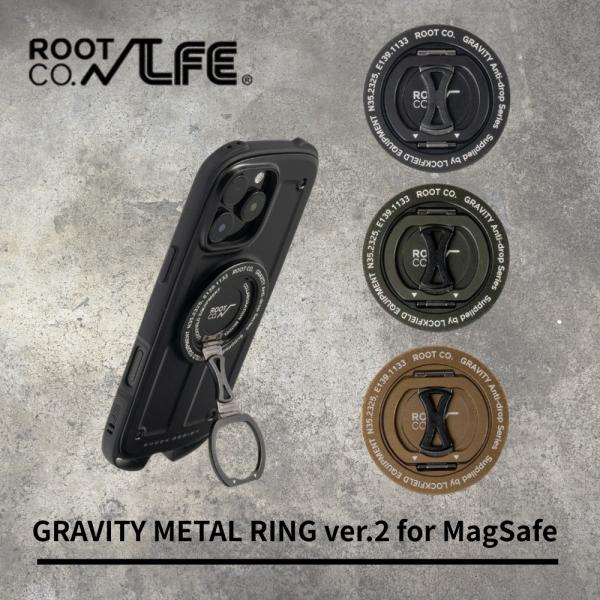 【LOCKFIELD EQUIPMENT×ROOT CO.コラボレーション限定デザイン】MagSafe対応マグネット式2in1スマホリングスタンド。「スマホリング」としての便利さと「スマホスタンド」としての実用性を兼ね備えた、スマホをもっと...