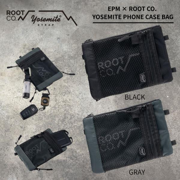 【EPM × ROOT CO.コラボレーション】ROOT CO.ならではのディテールを加えたYOSEMITE PHONE CASE BAG特別モデル。耐久性の高いリップストップ生地を採用しコンパクトながら優れた収納力を発揮、実用性とミニマル...