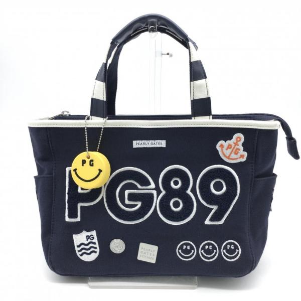 PEARLY GATES パーリーゲイツ カートバッグ ネイビー×白 ニコ PEARLY GATES パーリーゲイツ カートバッグ ネイビー×白 ニコ
