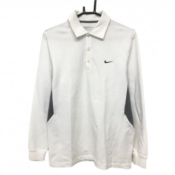 ブランド：NIKEアイテム：長袖ポロシャツ表記サイズ：S P CH実寸サイズ：　身幅：約49cm　袖丈：約61cm　肩幅：約40cm　着丈：約68cm特徴・仕様：付属品：商品ランク：B+コメント：内側ブランドプリント割れ、内側毛羽立ち