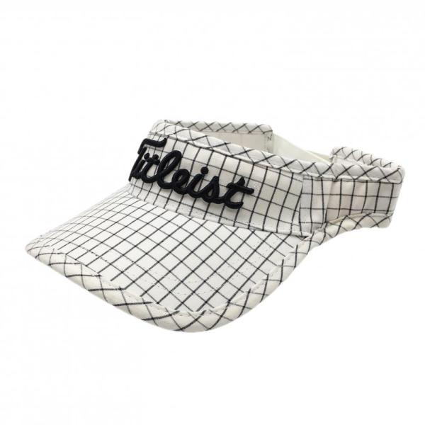 ブランド：TITLEISTアイテム：サンバイザー表記サイズ：実寸サイズ：　つば：約7cm特徴・仕様：付属品：商品ランク：B+コメント：額・縁汚れ