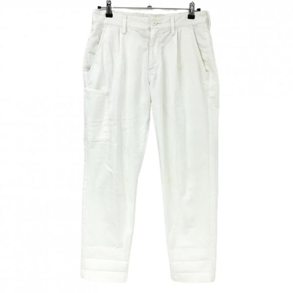 ブランド：adidasアイテム：パンツ表記サイズ：82実寸サイズ：　ウエスト：約40cm　股上：約26.5cm　股下：約70.5cm　もも幅：約28.5cm　裾幅：約16cm特徴・仕様：適応時期：春 ・ 夏 ・ 秋商品ランク：B+コメント：...