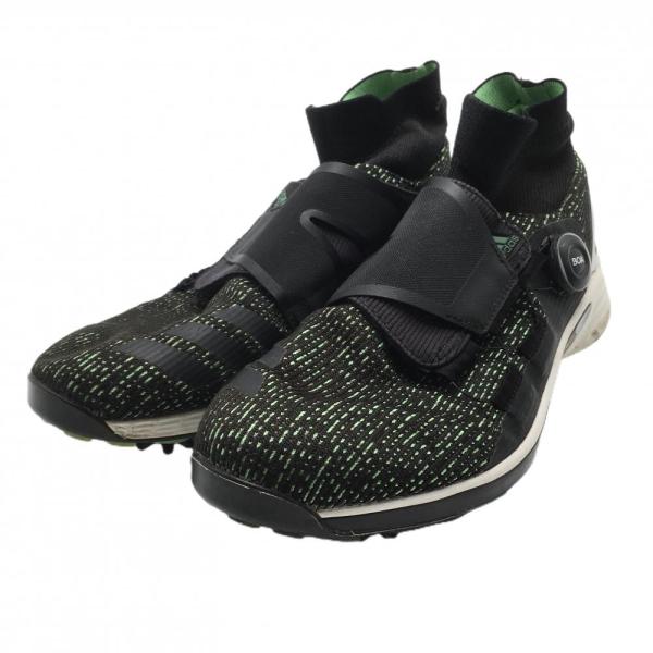 ブランド：adidasアイテム：ゴルフシューズ表記サイズ：27.0実寸サイズ：　アウトソール全長：約30cm　アウトソール最大幅：約11.5cm特徴・仕様：適応時期：商品ランク：Aコメント：スパイク一部欠け、ソール汚れ