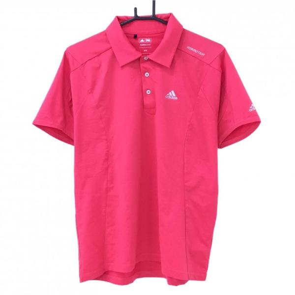 ブランド：adidasアイテム：半袖ポロシャツ表記サイズ：M/M実寸サイズ：　身幅：約50.5cm　袖丈：約21cm　肩幅：約42cm　着丈：約68cm特徴・仕様：適応時期：春 ・ 夏商品ランク：A+コメント：
