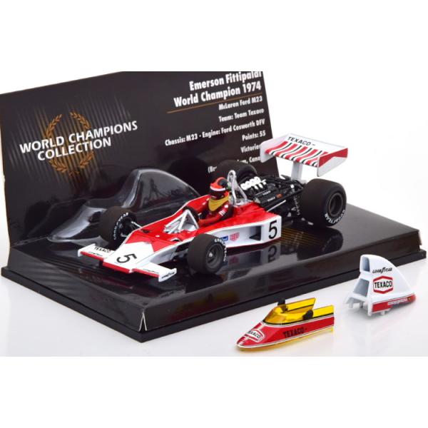 【 Minichamps 1:43 McLaren Ford M23 World Champion 1974 Fittipaldi white/red 】注意1 写真はイメージですので、実際の商品と異なる場合がございます。製造時からの塗装ム...