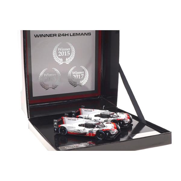 【 IXO-MODELS 1/43 PORSCHE - SET 2 CARS - 919 HYBRID 2.0L TURBO V4 TEAM PORSCHE N 2 WINNER 24h LE MANS 2017 T.BERNHARD - ...