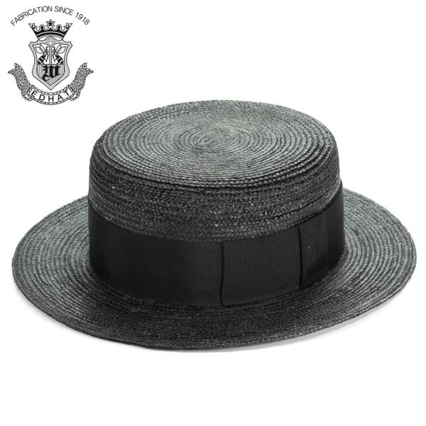 ■商品名EDHAT(エドハット) ストローブレード カンカン帽  ■カラー ブラック  ■サイズフリーサイズ (約56cm〜58cm)  ■素材 天然草100％  ■原産国 日本製  