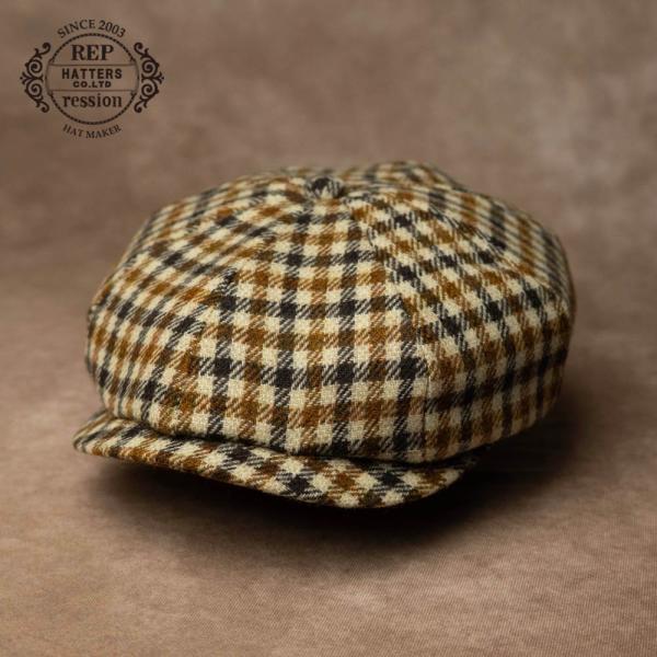 ■商品詳細■ブランド REPRESSION HATTERS (リプレッションハッターズ)  ■商品名 Shepherd Plaid(シェパードプレイド) ウール ミディアムクラウン ハンチング キャスケット ベージュ系  ■カラー ベージュ...