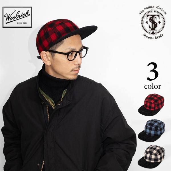 ■ブランドThe Skilled Workers (スキルドワーカーズ)  ■商品名  WOOLRICH(ウールリッチ) バッファローチェック ピッグスウェードレザーバイザー ジェットキャップ  ■カラーレッドブルーホワイト  ■サイズ(実...